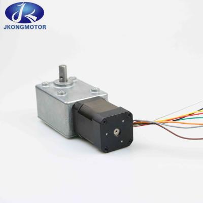 China 24V 52W 4000rpm Brushless DC Motor with 16:1 Worm Gearbox High Torque 1Nm for sale