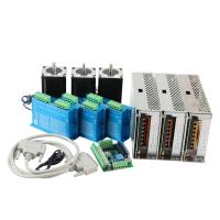 China Nema 23 57mm 3 Axis Stepper Motor Kit 3Nm CNC Step Motor with DM556 Driver for sale