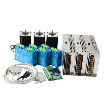 China Nema 23 57mm 3 Axis Stepper Motor Kit 3Nm CNC Step Motor with DM556 Driver for sale