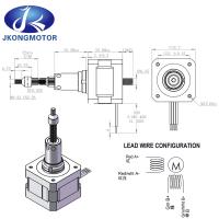 China Nema 17 Captive Linear Actuator Stepper Motor 5V 0.7A 6.35mm Lead Screw 1.8 Degree for sale