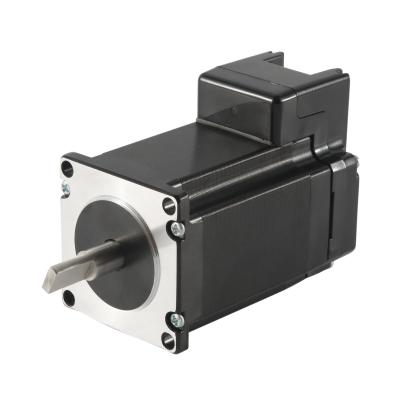 China Nema23 Integrated Stepper Motor 1.8Nm 257oz.in 4.2A Black End Cover 57mm Frame for sale