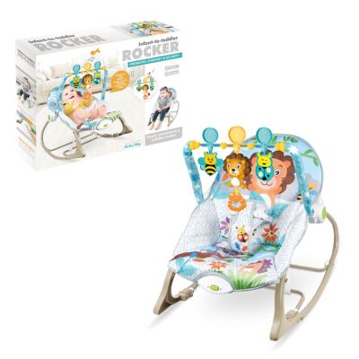 China Safety Comfortable Baby Dining Toy Animal Baby Vibration Chair Paradise Bouncer Rocking Chair for Babies with Music for sale