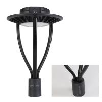 China 120w Round Garden Lights 100lm/W Black Color For Community Park Yard for sale