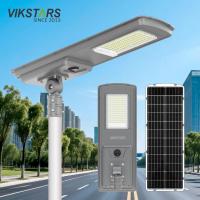 China 2025 Newest All in One Solar Street Lights Outdoor 300w 400w 500w Lamp for Road With Light Sensor Motion Sensor Solar Lamp for sale