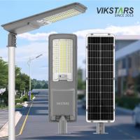 China Outdoor Integrated Solar Street Lights Outdoor 200w 300w Lamp for Road With Light Sensor Remote Control Pole for sale