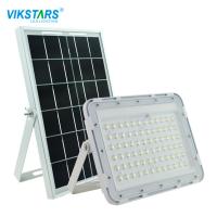 China 60W 200w LED Solar Flood Light White Housing With Big Solar Panel for sale