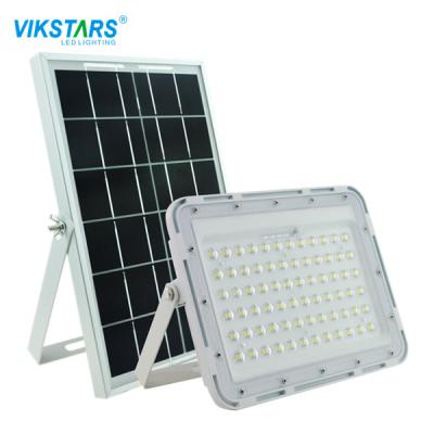 China 60W 200w LED Solar Flood Light White Housing With Big Solar Panel for sale