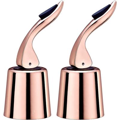 China Zinc Die Casting Wine Stopper Mirror Polishing Sealed Safety Metal Stopper 80mm for sale