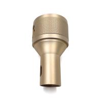 China Custom CNC Machined Copper Aluminum Coaxial Connector with Anodized Knurled Finish ±0.005mm Precision for sale