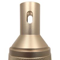 China Custom CNC Machined Copper Aluminum Coaxial Connector with Anodized Knurled Finish ±0.005mm Precision for sale