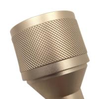 China Custom CNC Machined Copper Aluminum Coaxial Connector with Anodized Knurled Finish ±0.005mm Precision for sale