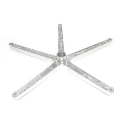 China Aluminum Alloy Die Cast Furniture Chair Legs Adjustable Swivel Base 5 Star for sale