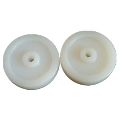 China Light White Nylon Steering Caster Fork Wheel 0.01mm Precision Plastic Injection Molding for sale