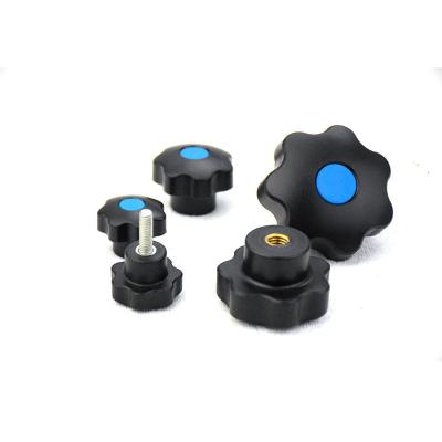 China Nylon Plum Blossom Knob Mechanical Handwheel 0.01mm Precision Injection Molded Handle for sale