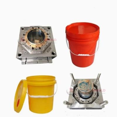China 4L 10L 20L Round Plastic Pail Mould PP Paint Bucket Injection Mould 300000 Shots for sale