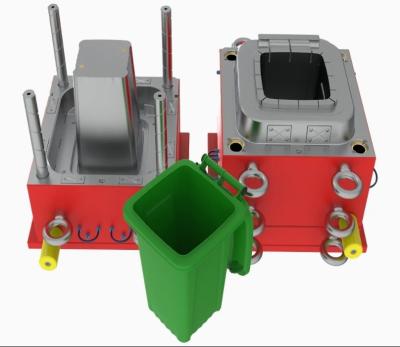 China 100L to 1100L Plastic Dustbin Injection Molds with 300,000-500,000 Shot Life for Waste Bin Manufacturing for sale