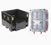 China Folding Plastic Pallet Box Mould 300000-500000 Shots Hot Cold Runner Mold for sale