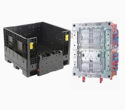 China Folding Plastic Pallet Box Mould 300000-500000 Shots Hot Cold Runner Mold for sale