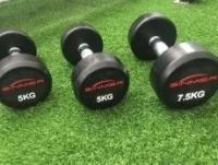 China Round Head Cast Iron Dumbbells Olympic Barbell Set 25kg 50kg for Weight Lifting for sale
