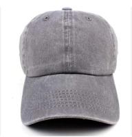 China Gray Wholesale Custom Vintage distressed Baseball Cap 100% Washed Twill Soft Cotton Adjustable Unisex Dad-Hat for sale