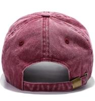 China Baseball Cap Vintage Adjustable Dad Hat Washed Distressed Twill Cotton Men Women Burgundy 6-panel Hat 100% Cotton Plain for sale