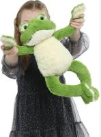 China Plush Frog Stuffed Animal Cute Frog Soft Toy with White Belly Gift for sale