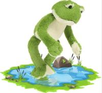 China Plush Frog Stuffed Animal Cute Frog Soft Toy with White Belly Gift for sale