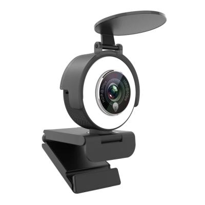 China 1080P 60FPS USB Streaming Gaming Web Camera With Touch Beauty Light for sale