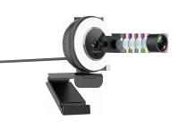 China 4K OBS Crystal Clear Video Conferencing Webcam HD Ring Light Webcam for sale