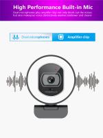 China Full HD 60FPS Ring Light Live Streaming Webcam Privacy Shutter Webcam 866Pro for sale
