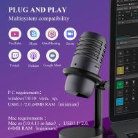 China DC5V / 250mA Cardioid Condenser Microphone For Live Streaming for sale