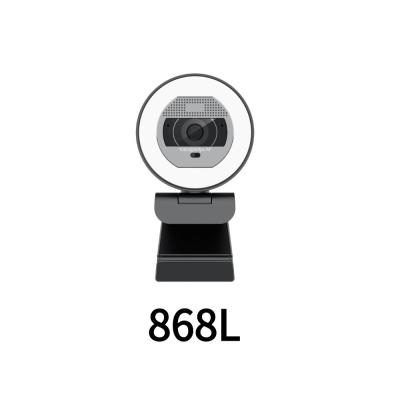 China 868L 4K Video Camera USB Conferencing Webcam Dual Mic Ring Light for sale