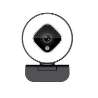 China 1080p 30fps Auto Focus USB Webcam Stepless Dimming Mic Ring Light Webcam for sale
