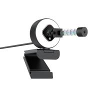 China 1080p 30fps USB Webcam With Ring Light Auto Focus Streaming Camera for sale