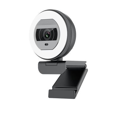 China Touch Ring Light Auto Focus Web Camera USB Webcam 2K 30fps for sale