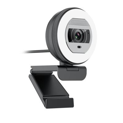 China Touch Ring Light 2K 30fps USB Webcam Web Camera Auto Focus Lens for sale