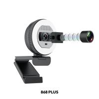 China Autofocus 30fps 2K Webcam USB Web Camera With Touch Ring Light for sale