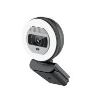China Auto Focus Video Web Camera 2K 30fps USB Webcam Touch Ring Light for sale