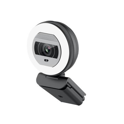 China Auto Focus Video Web Camera 2K 30fps USB Webcam Touch Ring Light for sale