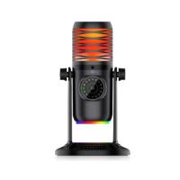 China USB Condenser Microphone with RGB Lighting Four Recording Modes Type-C for sale