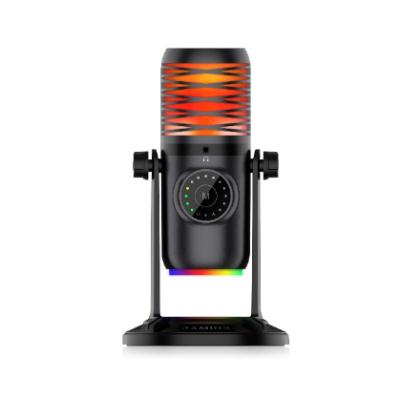 China USB Condenser Microphone with RGB Lighting Four Recording Modes Type-C for sale