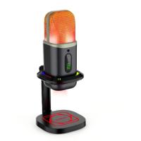 China USB Condenser Microphone for Streaming and Content Creation RGB Desktop Mic for sale