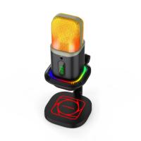 China Professional Podcast Microphone USB Multi Pattern Recording RGB Desktop Mic for sale