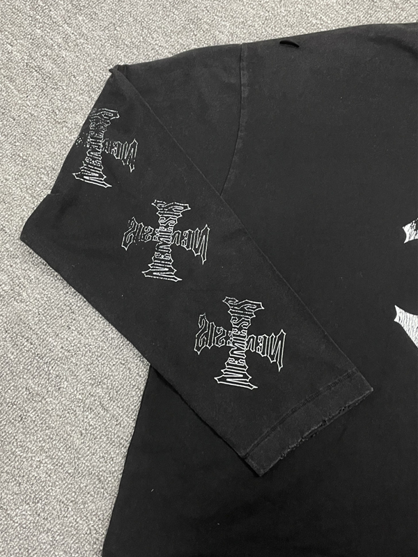 vintage black destroyed grunge shirt