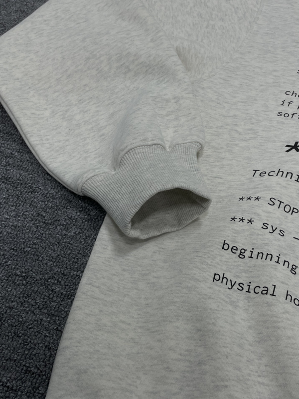 full wrap text pullover hoodie
