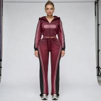 China Custom Logo Women Clothing 2026 Sweatsuits Y2k Autumn Zipper Hoodie Flared Pants Jogger Tracksuit Slim Two Piece Loungewear Set for sale
