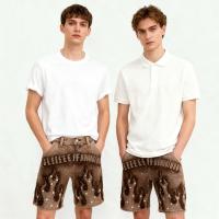 China Manufacturer Custom Rhinestone Vintage Printed Denim Shorts De Hombre Cargo Designer Jean Jorts Summer Baggy Shorts for Men for sale