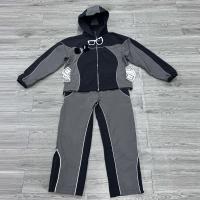 China Manufacturer Custom Men's Nylon Patchwork Sweatsuit Windbreaker Zip up Jacket and Pants Sets Reflective Streetwear Tracksuit for sale