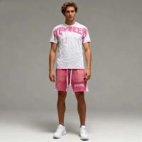 China Dongguan Manufacturer Custom Logo 2 Piece Mens Summer Suit Acid Wash Printing Two Piece Shorts and T-Shirt Set for Men Clothing for sale