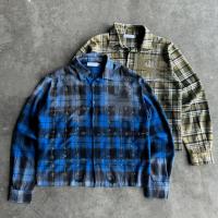 China Wholesale Custom Crystal Oversized Streetwear Men Shirts Button up Plaid Plus Size Long Sleeve Rhinestones Flannel Men'S Shirts for sale